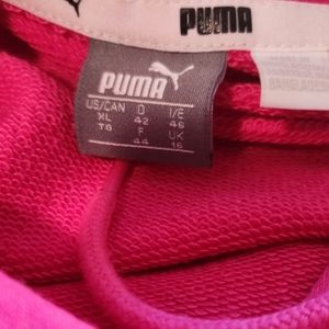 Puma | Tops | Puma Hot Pink Womens Logo Sweatshirt Hoodie Size Xl ...